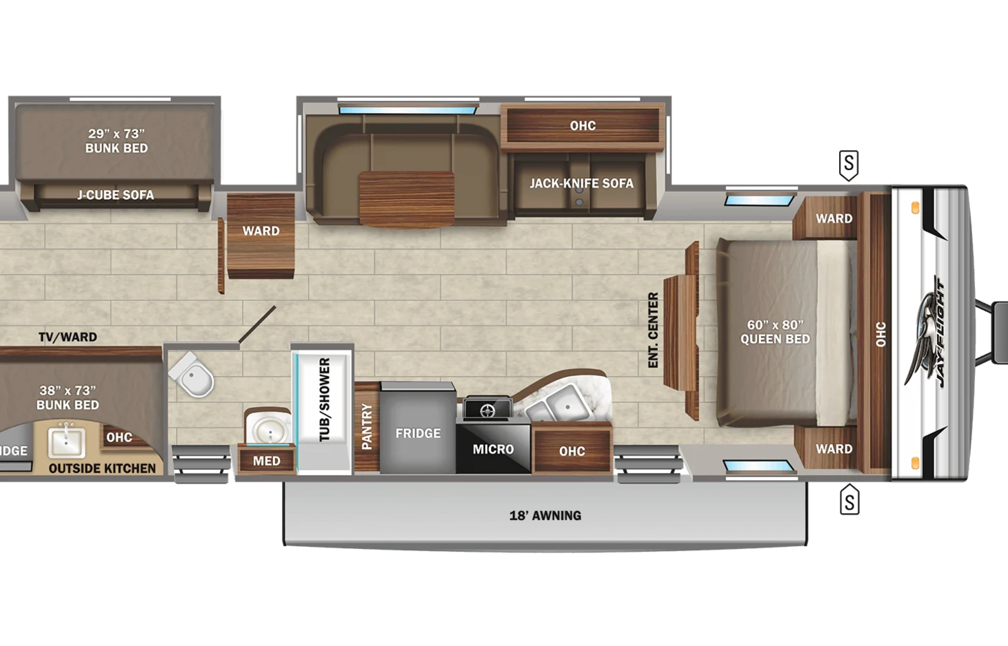 2022 Jayco Jay Flight 32 Ft. Bunkhouse Trailer With Dual Slide Outs ...